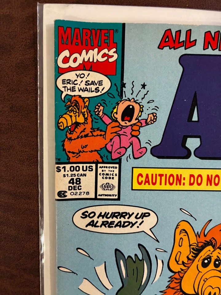 MARVEL COMICS: ALF #48 Newsstand; 1991 Classic Seal Cover; self-graded ...