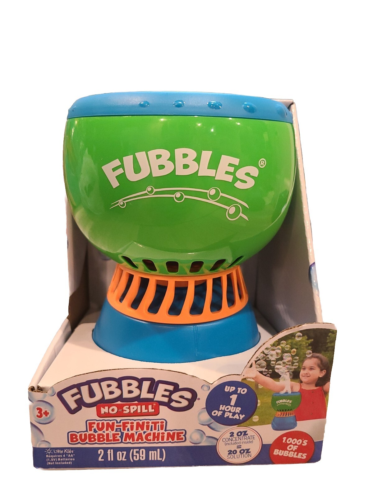 New Fubbles No Spill Bubble Machine With 2oz Concentrate Bubbles Up To ...