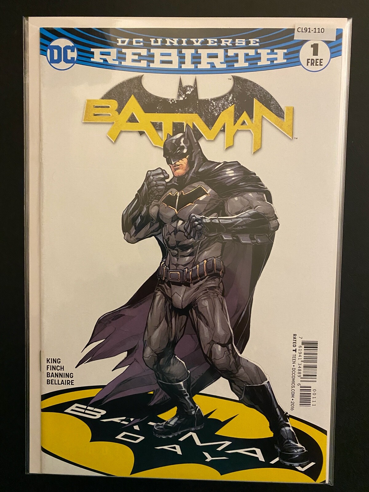 DC Universe Rebirth Batman 1 High Grade DC Comic Book CL91-110 | eBay