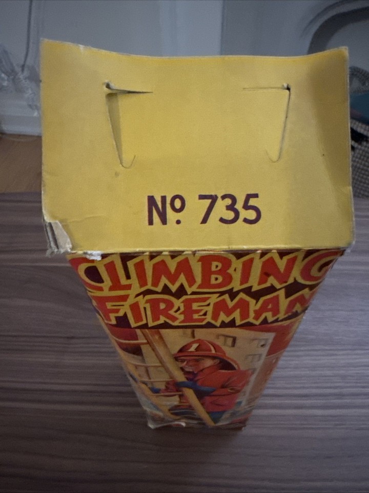 Vintage Marx Climbing Fireman Tin Toy w/ Original Box – Mechanical ...
