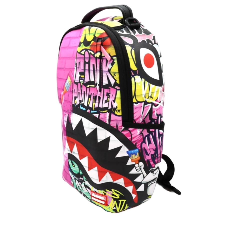 Sprayground Pink Panther Painting Shark Mouth Backpack B7007 Japan New ...