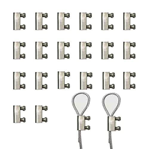 20pcs Upgrade Steel Wire Rope Cable Clamp/double Hole Stainless Steel 3 ...