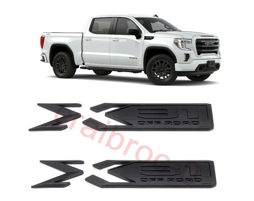 2PCs 2019-2025 GMC Sierra X 31 X31 OFF ROAD Bed Emblem OEM GEN Matte ...