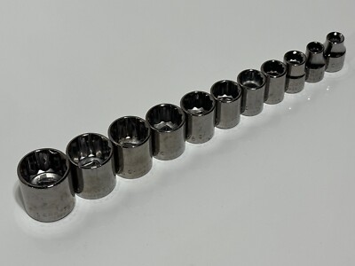 NOS Craftsman Tools USA G-Series 11pc SAE Shallow Socket Set 12 Point 3 ...