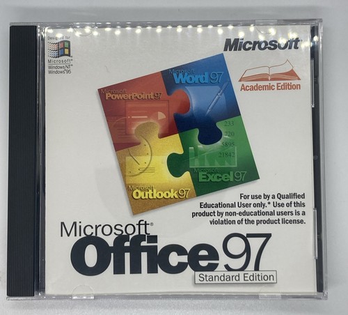 Microsoft Office 1997 Standard Edition CD w/Product Key | eBay