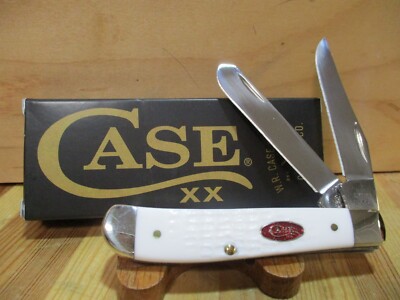 New Case SparXX White Standard Jig Mini Trapper 6207 Pocket Knife ...