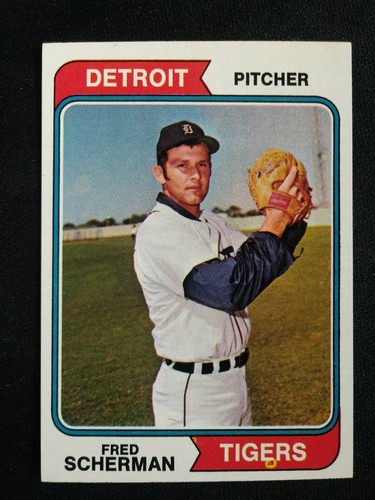1974 Topps Baseball Card # 186 Fred Scherman - Detroit Tigers | eBay