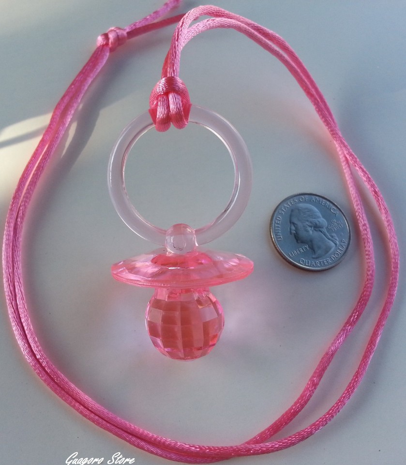 Large Fancy Pacifier Necklaces Baby Shower Game Favors Prizes Decor U ...