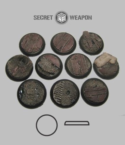 Secret Weapon RLTW3001 30mm Trench Works (Round Lip) Round Bases ...
