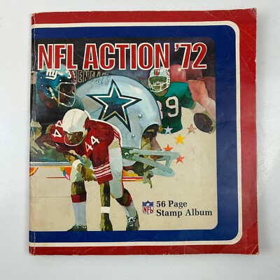 Vintage 1972 NFL Action '72 56 Page Stamp Album Football Book | eBay