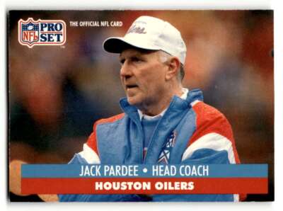 1991 Pro Set #171 Jack Pardee Houston Oilers Football Cards EX/NM ID ...