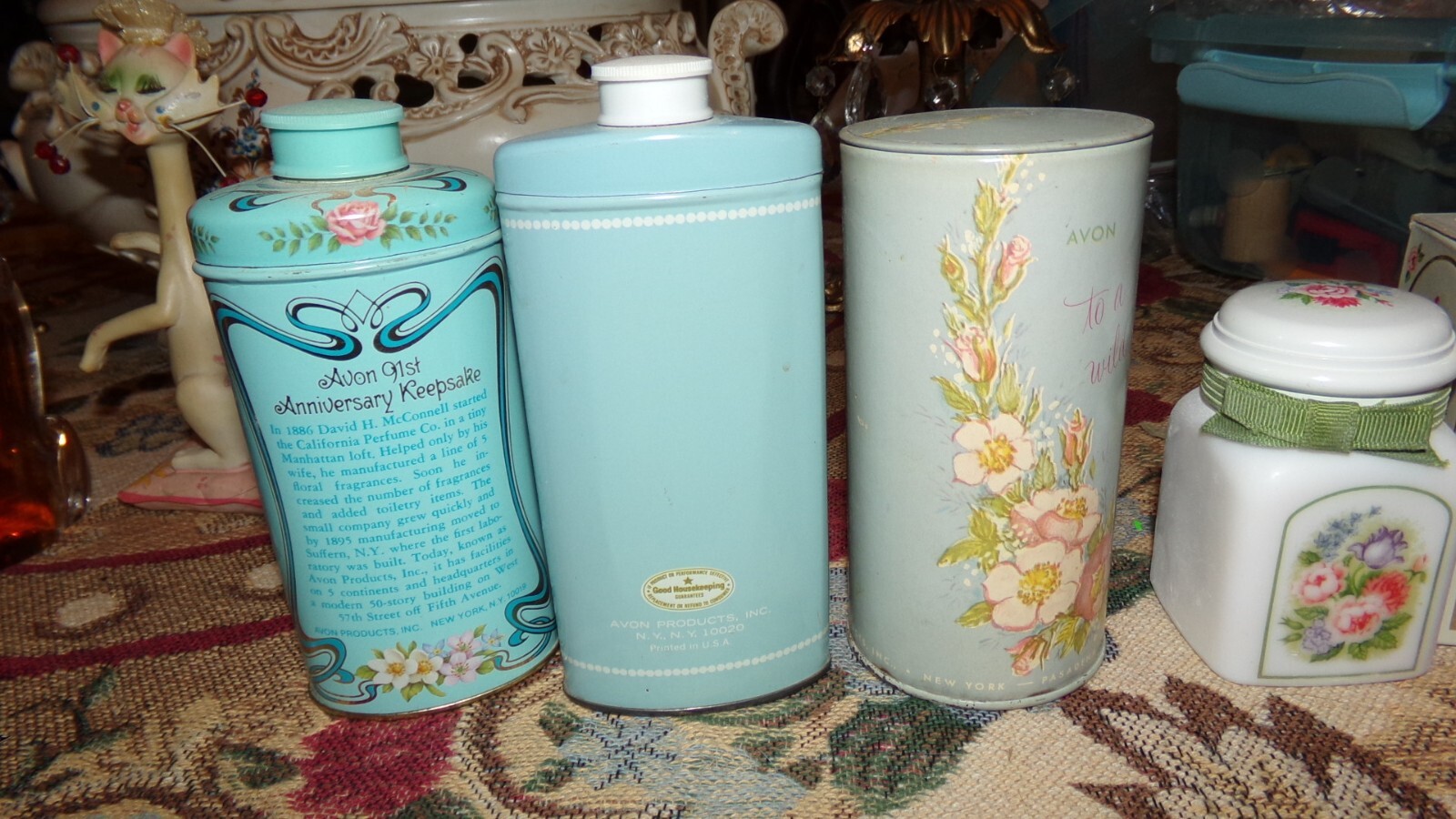 Vintage Lot Of 5 Talcum Powder Tins Avon full | eBay