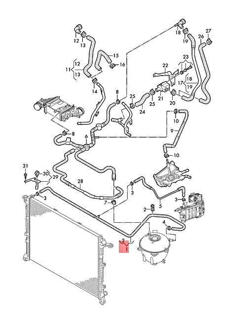 Genuine VW Crafter SCB SCC SYB SYC SYD SYI SYJ SZB SZC Coolant Hose ...