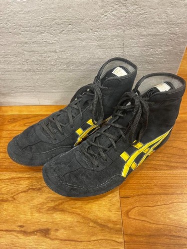 asics Boxing Wrestling Shoes Black Gold US8.5 26.0cm 1083A001 EX-EO ...
