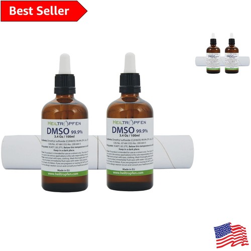 2X 99.9% Pharma Grade DMSO Liquid 3.4 Oz, Low Odor, Pure Dimethyl ...