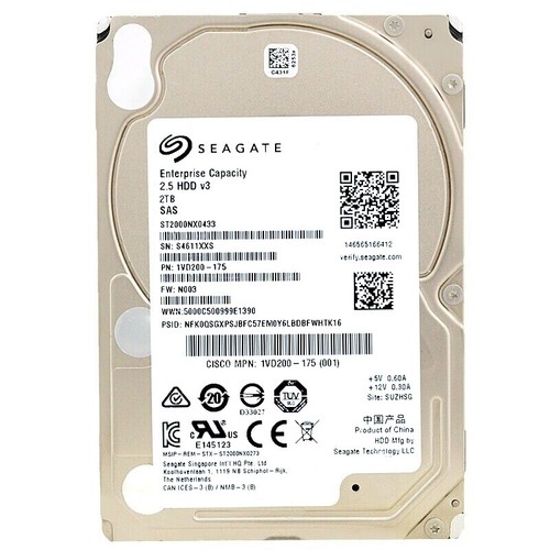 Hard Drive Seagate ST2000NX0433 2Tb 7200Rpm 128Mb Cache SAS III 2.5 ...