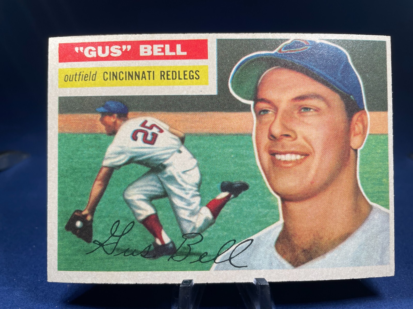 1956 Topps Baseball Card Gus Bell #162 Cincinnati Redlegs | eBay