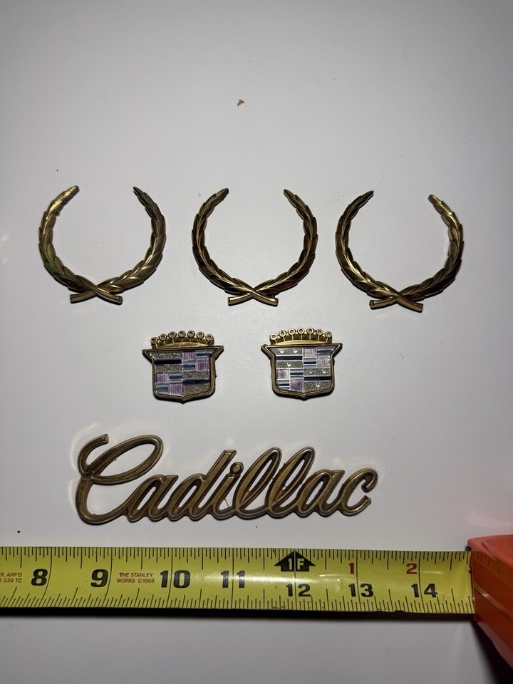 Cadillac LOT OEM 1989-1995 Sedan deVille Gold Emblem Badge Crest | eBay