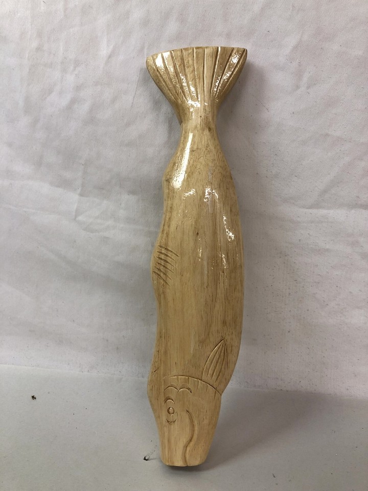 Wood Carved Fish Beer Tap Handle Keg Topper Draft Bar Knob Kegerator ...