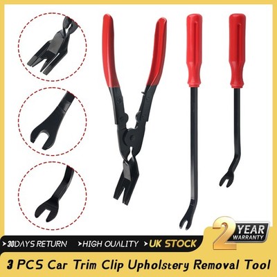 3Pcs Auto Clip Pliers Set and Fastener Remover, Car Trim Rivet Removal ...