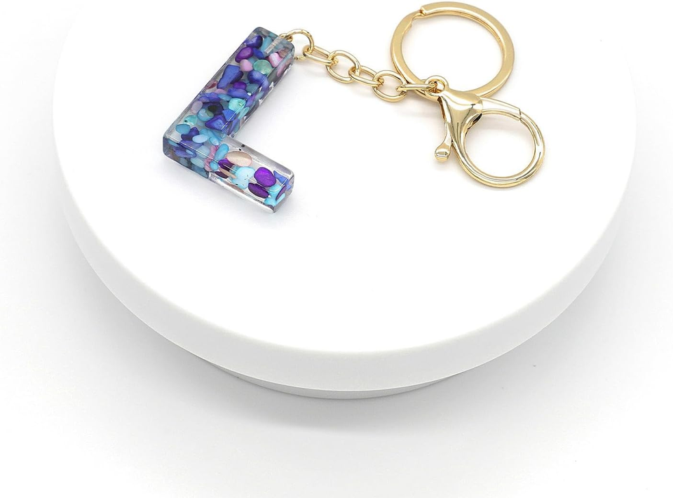 Initial Letter Keychains Car Key Ring Bag Purse Keychains Good Luck ...