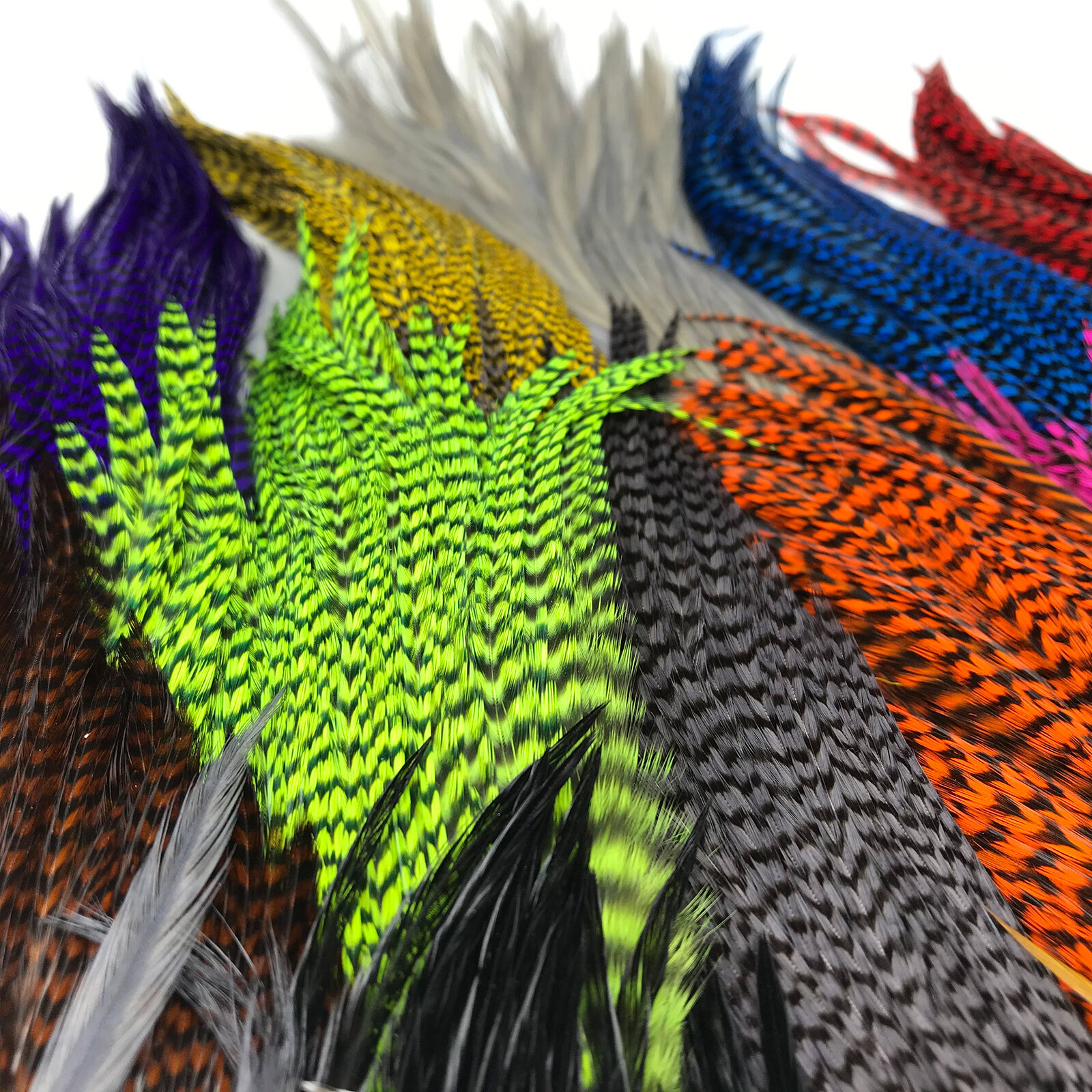 HARELINE HALF ROOSTER CAPES - Fly Tying Neck Hackle Feathers Hair ...