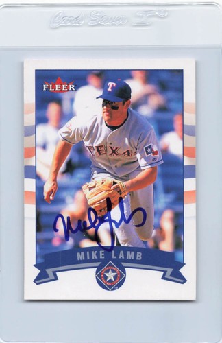 2002 Fleer #299 Mike Lamb Rangers Signed Auto *J1240 | eBay