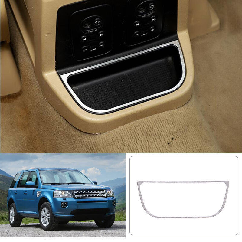 For Freelander 2 LR2 2008-2015 Silver Alloy Rear Water Cup Storage Box ...