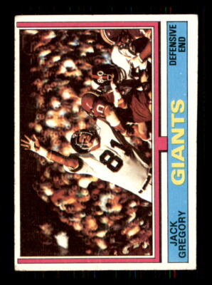 1974 Football Topps Jack Gregory New York Giants #439 3 | eBay