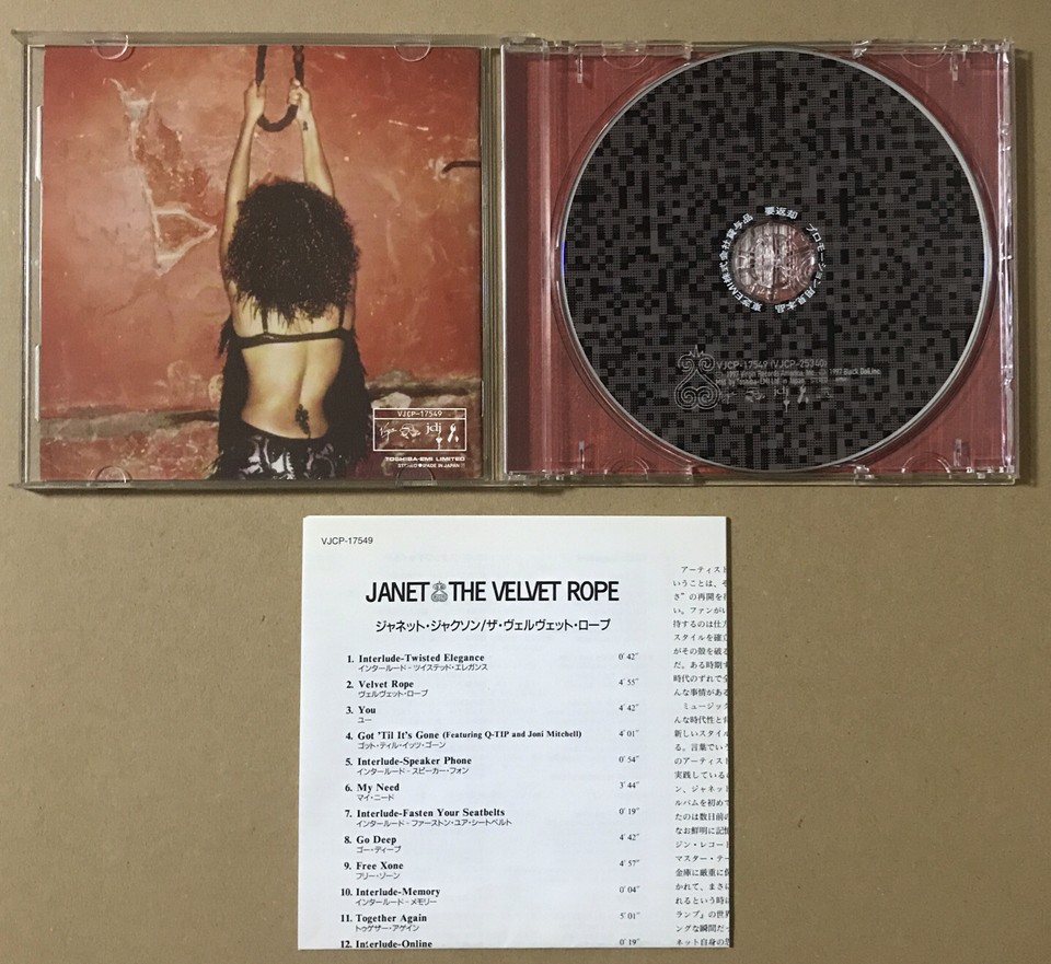 Janet Jackson The Velvet Rope V. Rare Japanese Promo Cd +OBI Strip ...