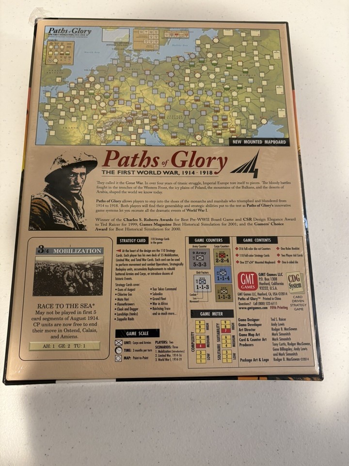 GMT Games: Paths of Glory Deluxe Edition, 5th Printing, Sealed NIB | eBay