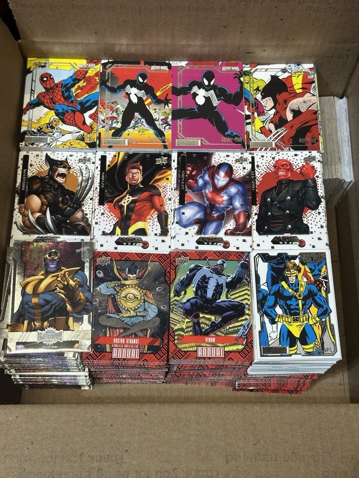 Marvel Trading Cards Base Bulk Lot of 2700 Annual, Allegiance, Platinum ...