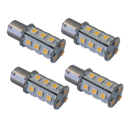 4x BA15s 18 SMD LED Bulb 10v-30v Warm White for 1141 Casita RV Interior ...