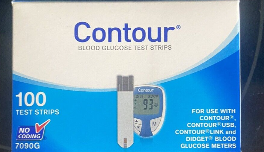 Contour 100 Test Strips - Blood Glucose Test Strips - Exp: 10/24 12 ...