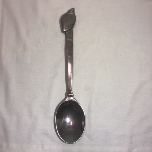 Vintage Cast Aluminum Serving Spoon Spiral Sea Shell Beach Nautical ...