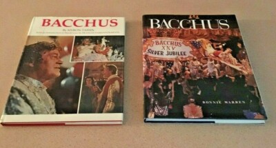 2 VINTAGE BACCHUS OLD BOOK LOT MARDI GRAS NEW ORLEANS BONNIE WARREN ...