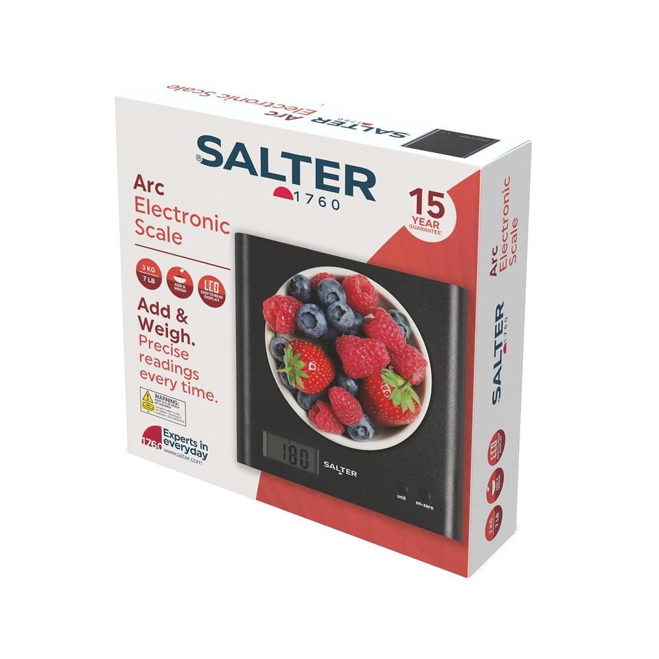 Salter Arc Kitchen Scale – Digital Food Weighing Scales for Precise ...