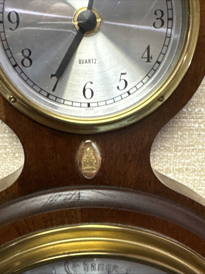 HOWARD MILLER Barometer Thermometer Hygrometer Clock Weather Station ...