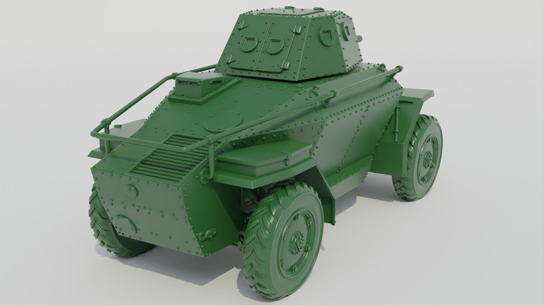 3D Printing Model 1/72 Hungarian 39M Chaba Armored Vehicle Model ...