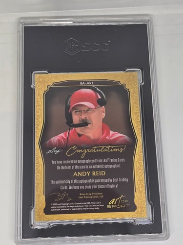 2023 Leaf Vibrance Andy Reid Purple Spectrum Auto Autograph 2/2 Chiefs ...