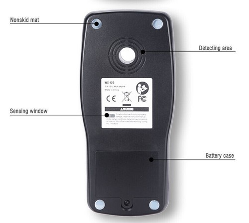 WS-120 Handheld Wall Scanner Detector Metal Wood Cable Wire Stud PVC ...