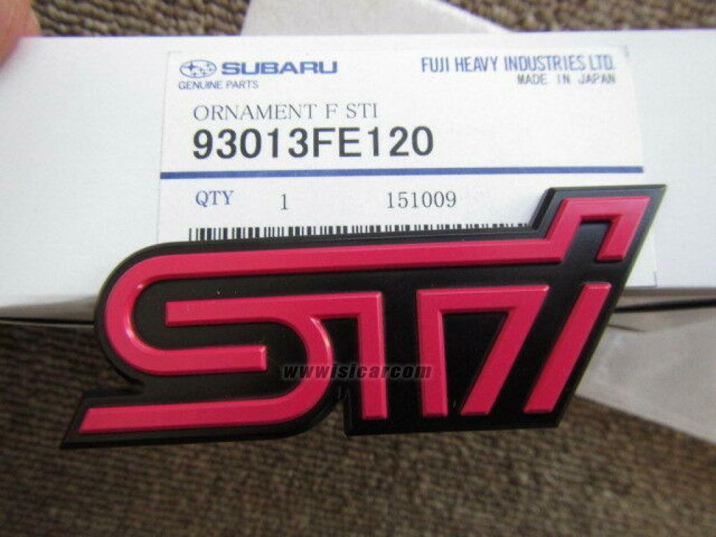 SUBARU IMPREZA GDB STI BADGE FRONT GRILL EMBLEM ORNAMENT 93013FE120 ...