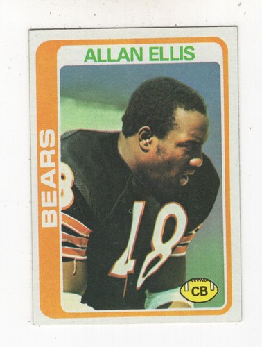 1978 TOPPS FOOTBALL ALLAN ELLIS CHICAGO BEARS #132 | eBay