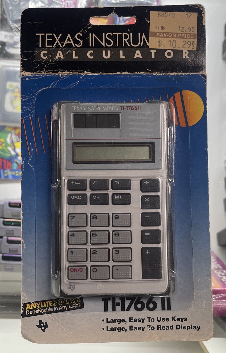 Vintage 1980s Texas Instruments Ti-1766 II Ultra Slim Solar Light ...