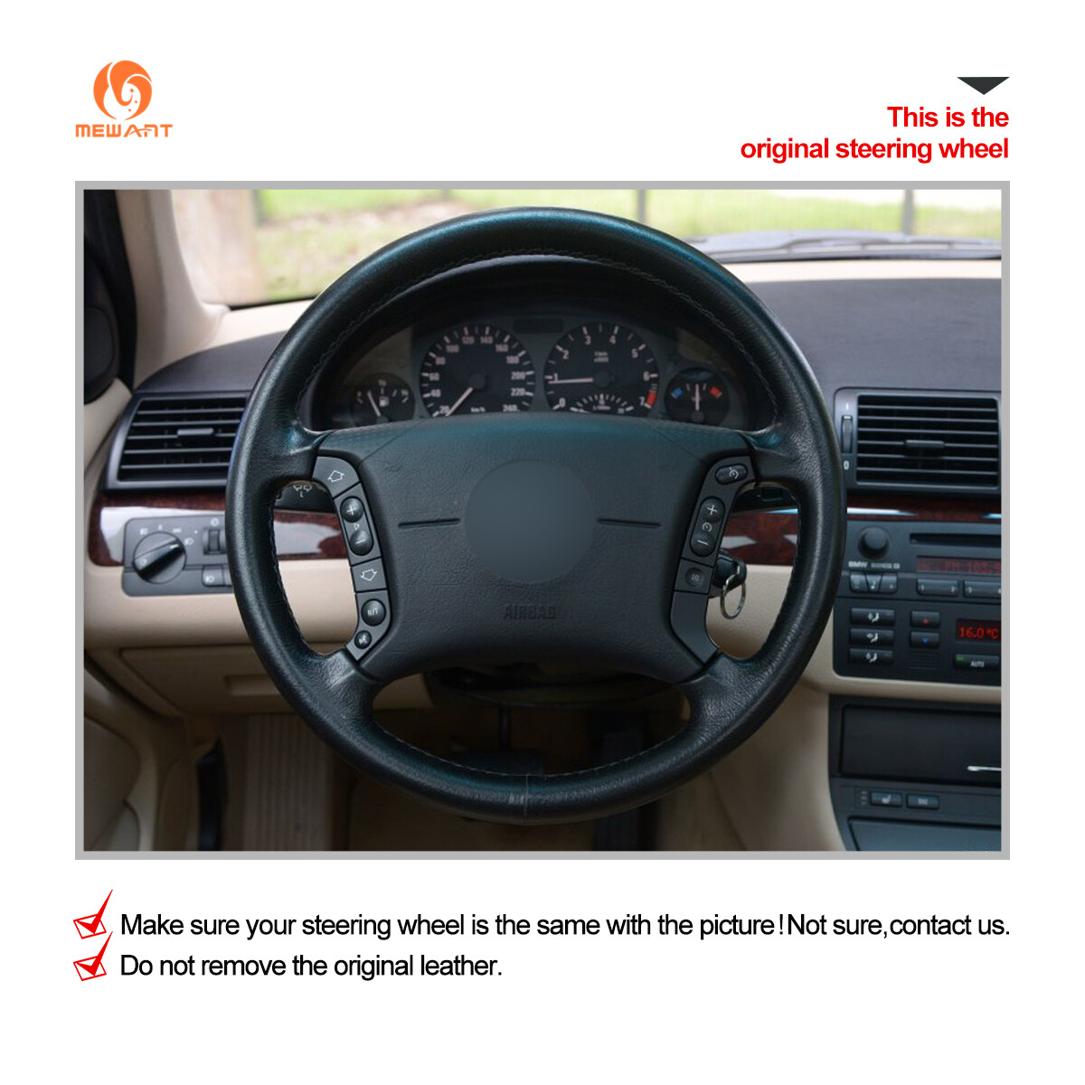 MEWANT DIY Kunstleder Lenkradbezug für BMW E36 E46 E39 X3 E83 X5 E53 E38 E31 | eBay.de