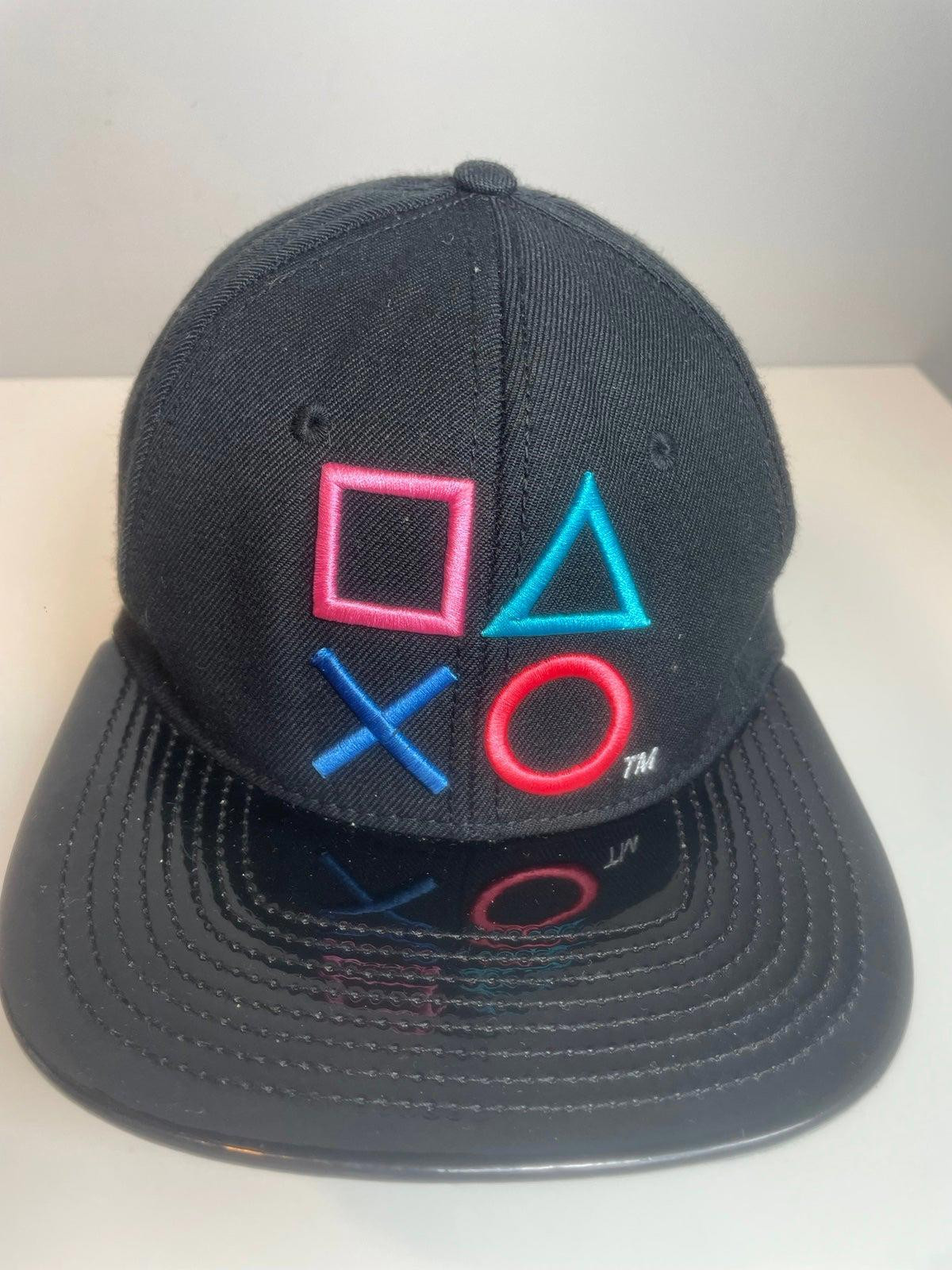 Sony Playstation Controller Buttons Hat Flat Brim Bla… - Gem