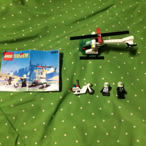 Vintage Lego 6664 police chopper cops 1993 1005 complete with manual | eBay