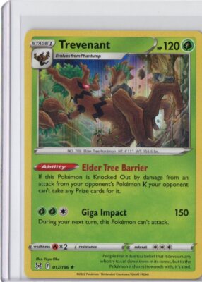 TREVENANT (HOLO RARE) - 2022 POKEMON LOST ORIGINS SINGLES - 017/196 ...