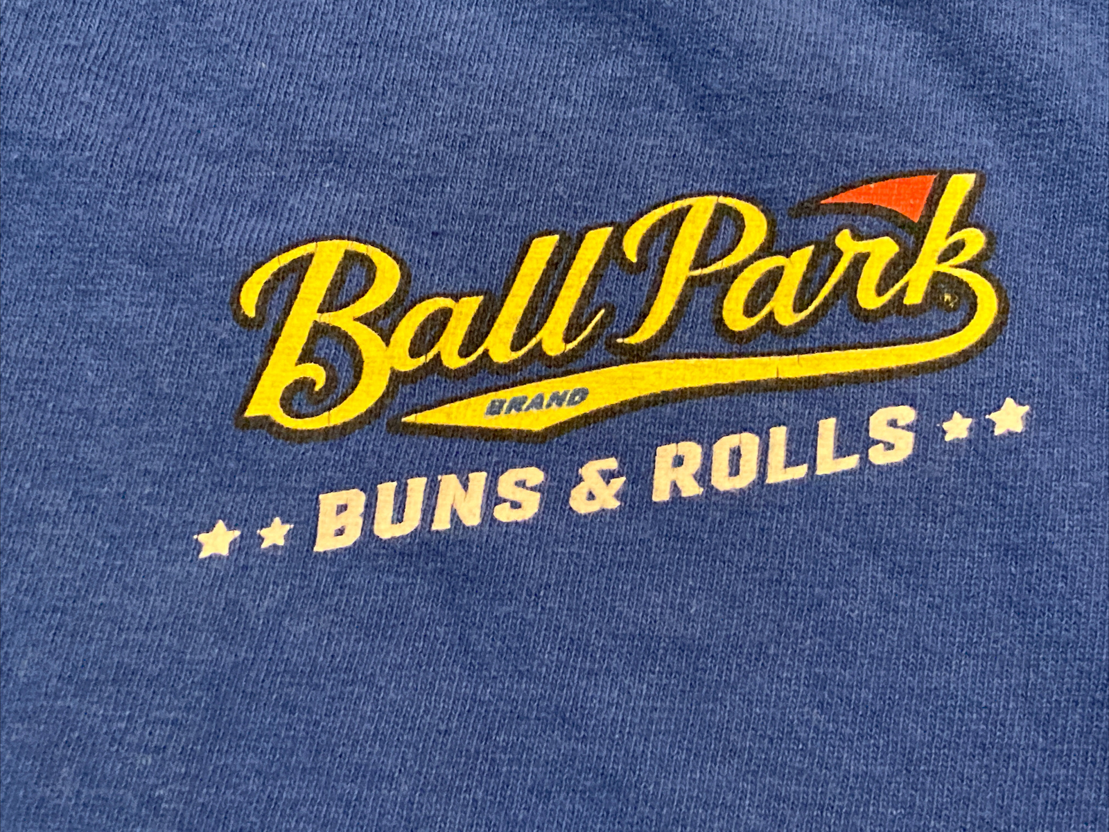 Ball Park Franks Hot Dogs Buns & Rolls Blue Crew T-Sh… - Gem
