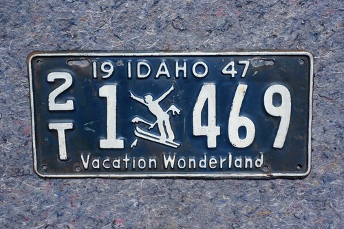 1947 Idaho SKIER License Plate | eBay